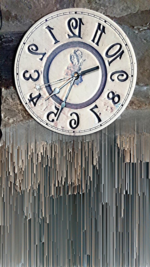 Backwards Time Wall Clock Abstract Stock Photo - Image of time ...