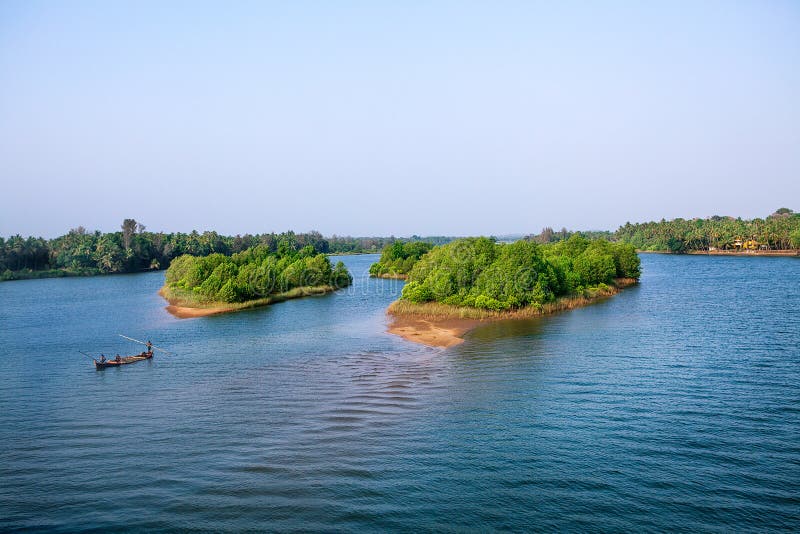 Backwater Scenery from Kerala Stock Photo - Image of journey, land ...