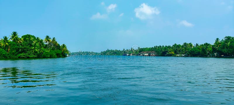 Backwater View of Kerala Tourism Destination Stock Image - Image of ...