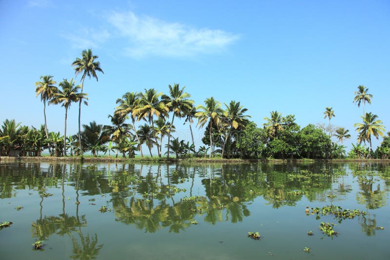 Backwaters of Kerala stock image. Image of kuttanad, colors - 55852187