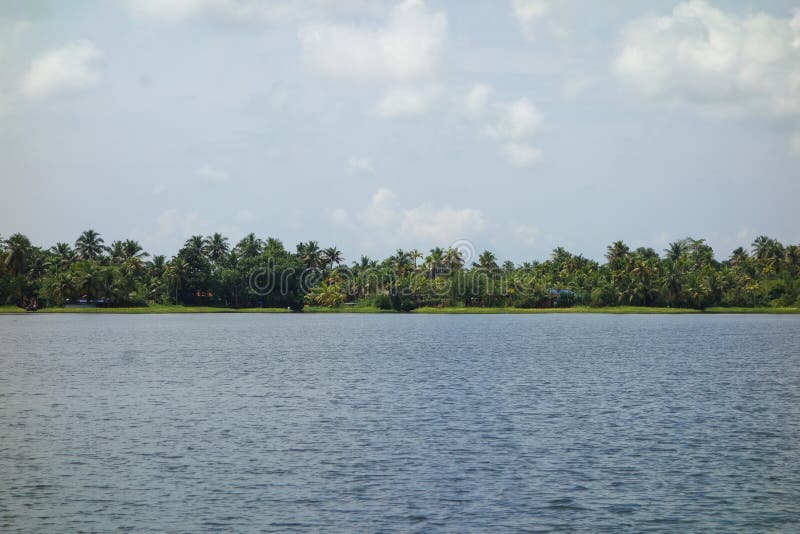 Backwaters Network of Brackish Lagoons in Kerala Stock Photo - Image of ...