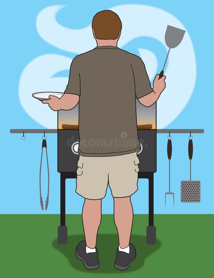 Barbecuing Stock Illustrations – 438 Barbecuing Stock Illustrations ...
