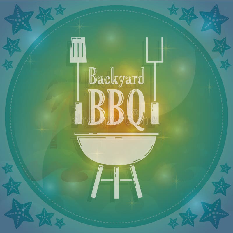 Backyard Bbq. Vector Illustration Decorative Design Stock Illustration ...