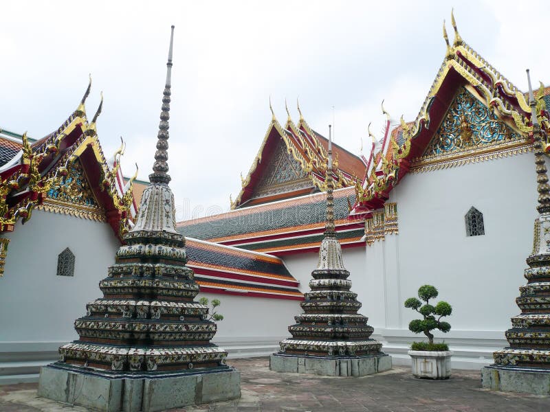 Backyard of Buddha Temple in Bangkok Stock Photo - Image of asian ...