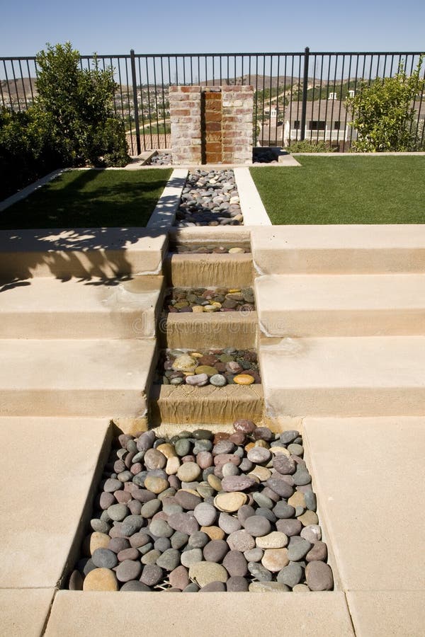 Luxury backyard stock image. Image of living, evening - 5479239