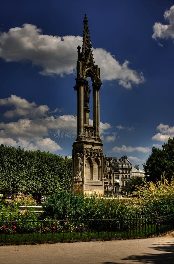 Backyard of the Notre Dame stock image. Image of cite - 56171713