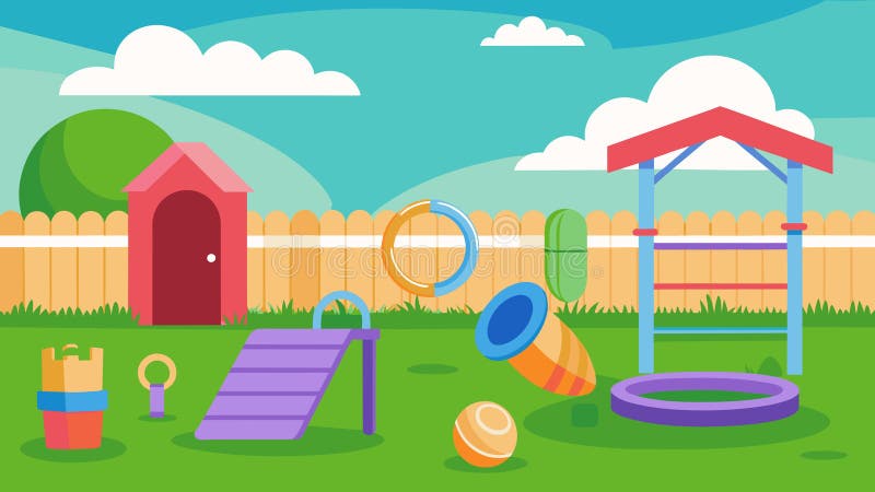 A Backyard Obstacle Course Set Up by the Kids Using Items from the ...