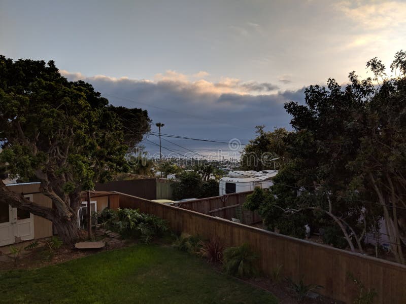 Backyard Point loma view stock image. Image of beautiful - 118186503