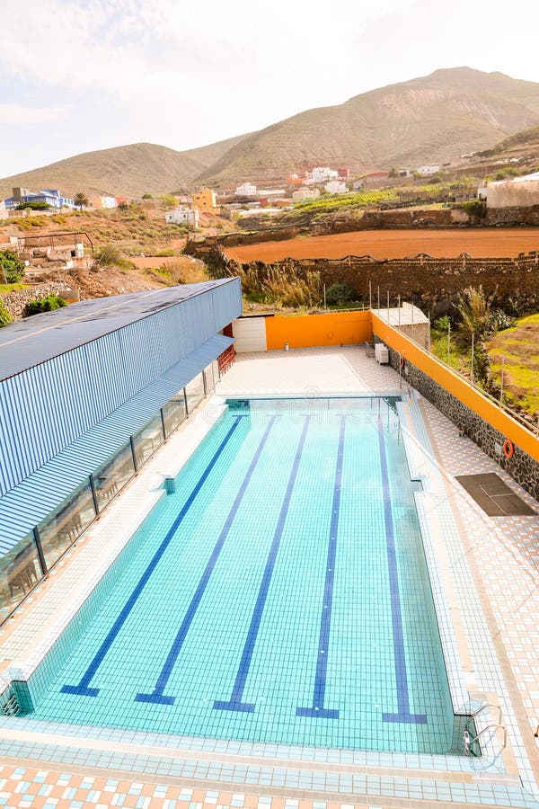Swimming Pool in Beautiful Park Stock Photo - Image of relaxation ...