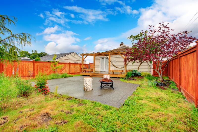 Backyard with rest area stock photo. Image of outside - 39987056