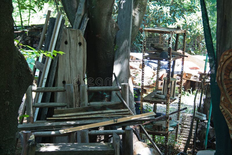BACKYARD RUBBLE stock photo. Image of environment, light - 93966026