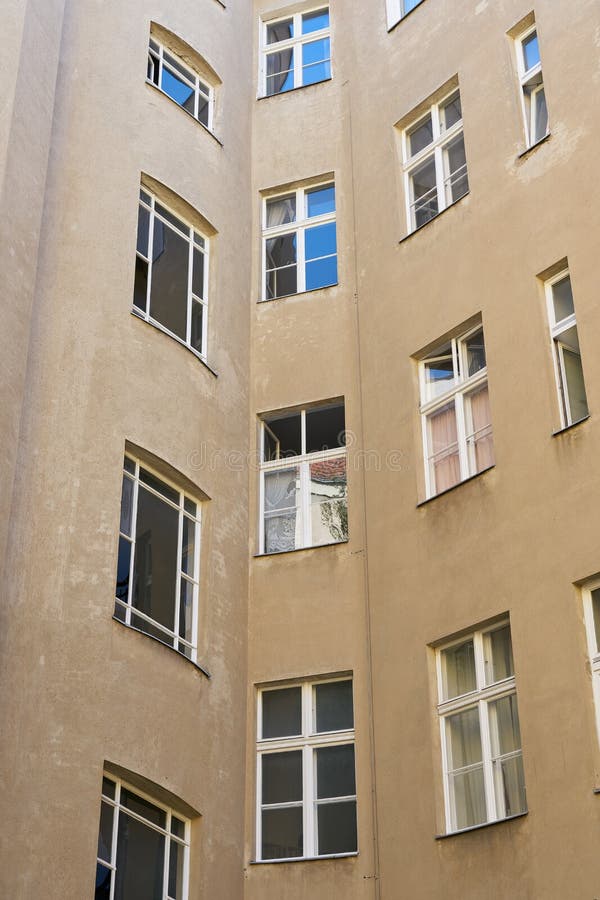 Backyard of a Run Down House in Berlin Stock Image - Image of ...