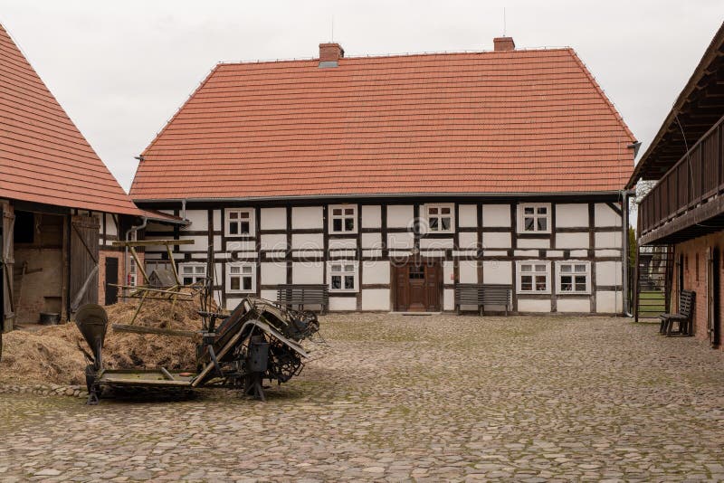 A Backyard of a Traditional Farm. the Old Method of Construction in the ...