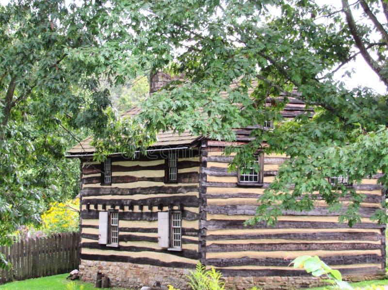 1700s log cabin stock image. Image of home, plant, forest - 255823453