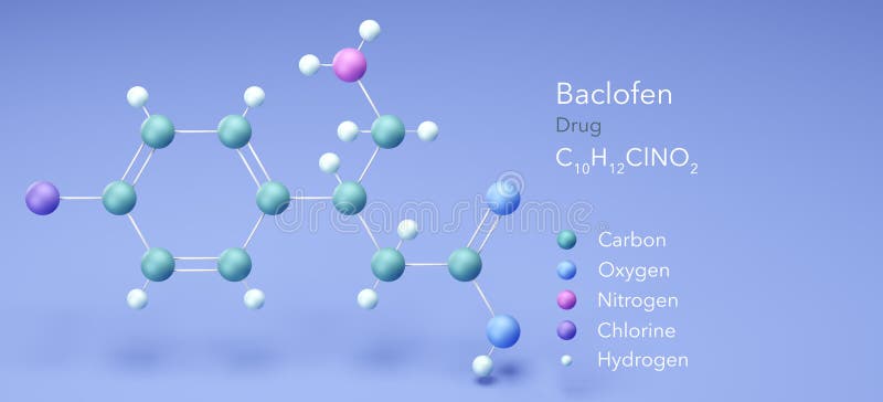 Baclofen, Molecular Structures, Drug, 3d Model, Structural Chemical ...