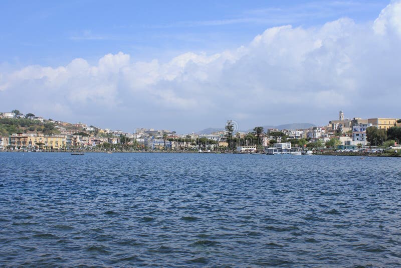 Bacoli Municipality in Naples, Italy Stock Photo - Image of clouds ...