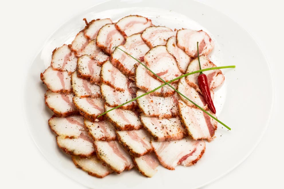 Bacon stock photo. Image of object, piece, meaty, appetizer - 28753794