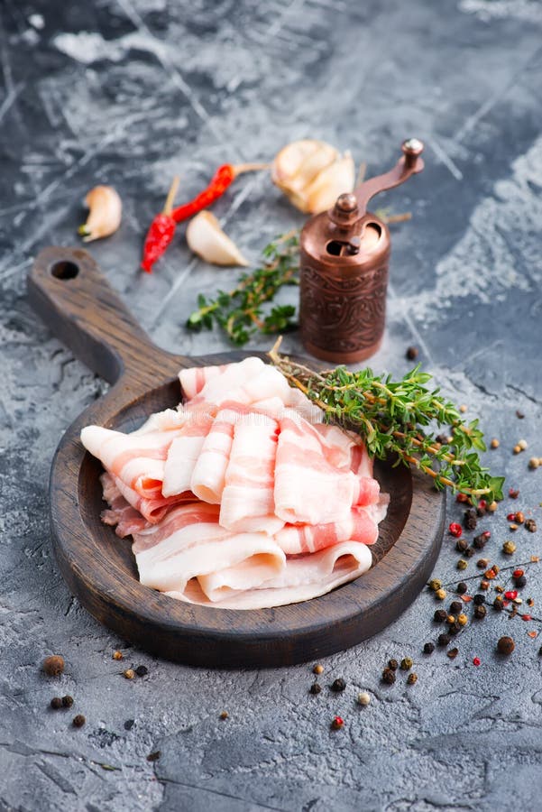 Bacon stock photo. Image of white, fork, dinner, delicious - 94801336