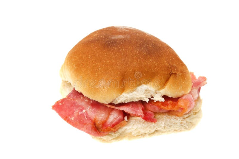 Crusty Bacon Breakfast Roll Stock Image - Image of lunch, snack: 13458341