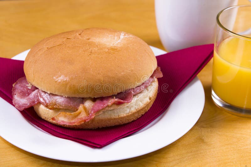 Bacon butty stock photo. Image of culinary, product, bacon - 53071142