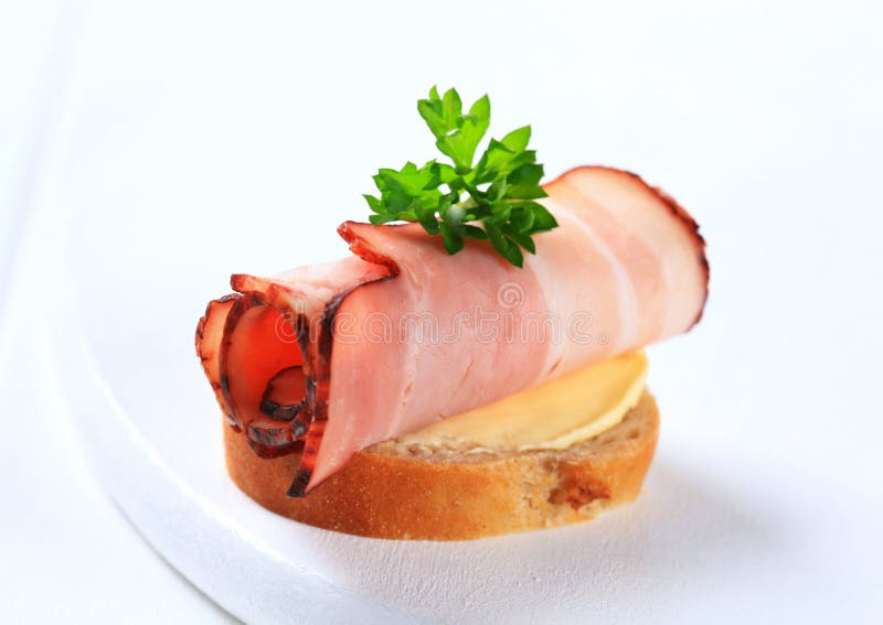 Bacon canape stock image. Image of canape, food, roll - 25471495