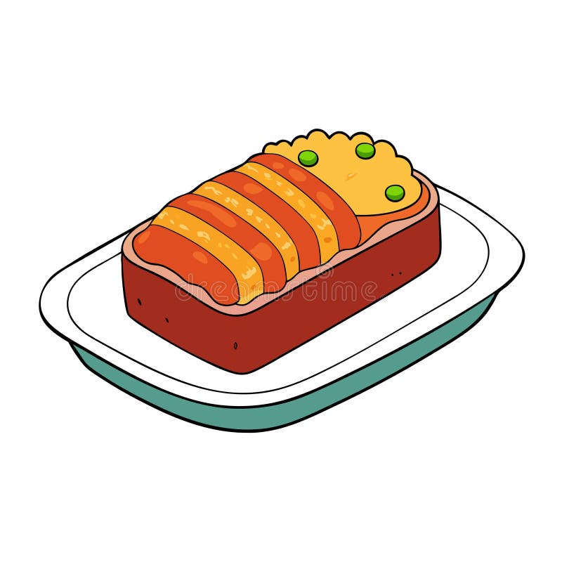 Bacon-Cheddar Meatloaf: a Dish Served Atop Roasted Vegetables Stock ...