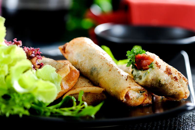 Springroll stock image. Image of thai, bacon, crispy - 103066465