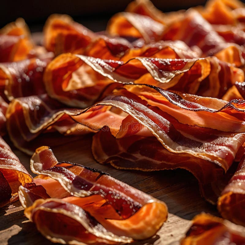 Bacon, Crispy Breakfast Meat, Streaky Thin Crispy Pork Stock ...