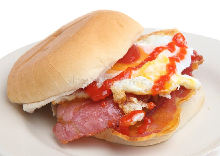 Bacon & Egg Breakfast Roll Stock Photo - Image of breakfast, roll: 10415904