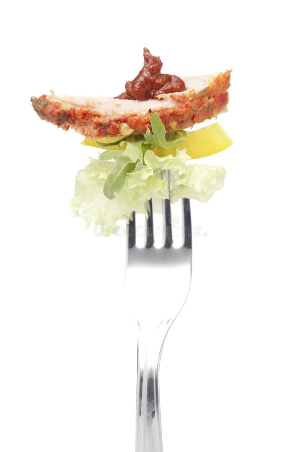 A bacon on fork stock image. Image of meat, bacon, fork - 22554955