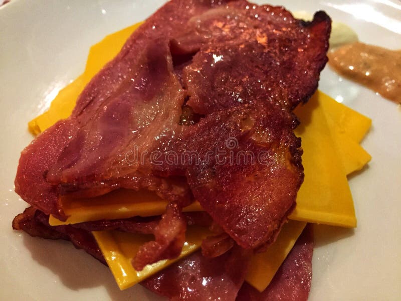 Western Breakfast Bacon and Cheese Stock Photo - Image of bacon, cheese ...