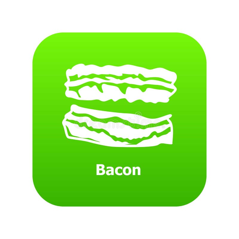 Bacon Icon, Simple Black Style Stock Vector - Illustration of cooked ...