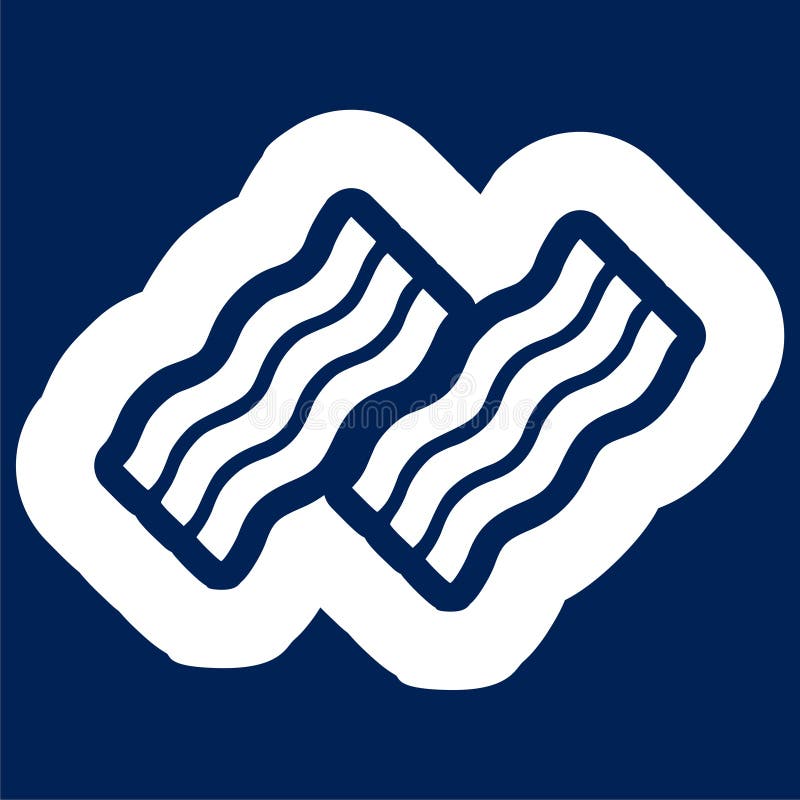 Bacon Icon - Illustration stock vector. Illustration of lunch - 157292558