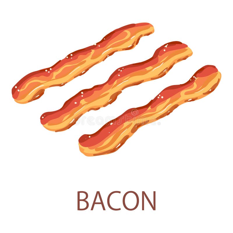 Bacon Icon, Simple Black Style Stock Vector - Illustration of cooked ...