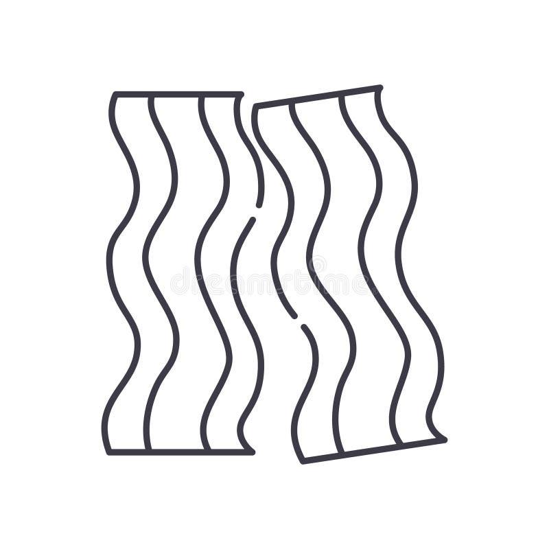 Bacon Icon, Linear Isolated Illustration, Thin Line Vector, Web Design ...