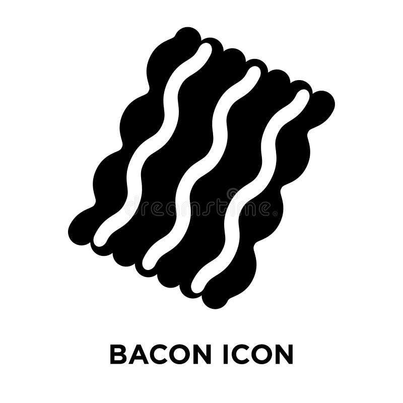 Bacon Icon Vector Isolated on White Background, Logo Concept of Stock ...