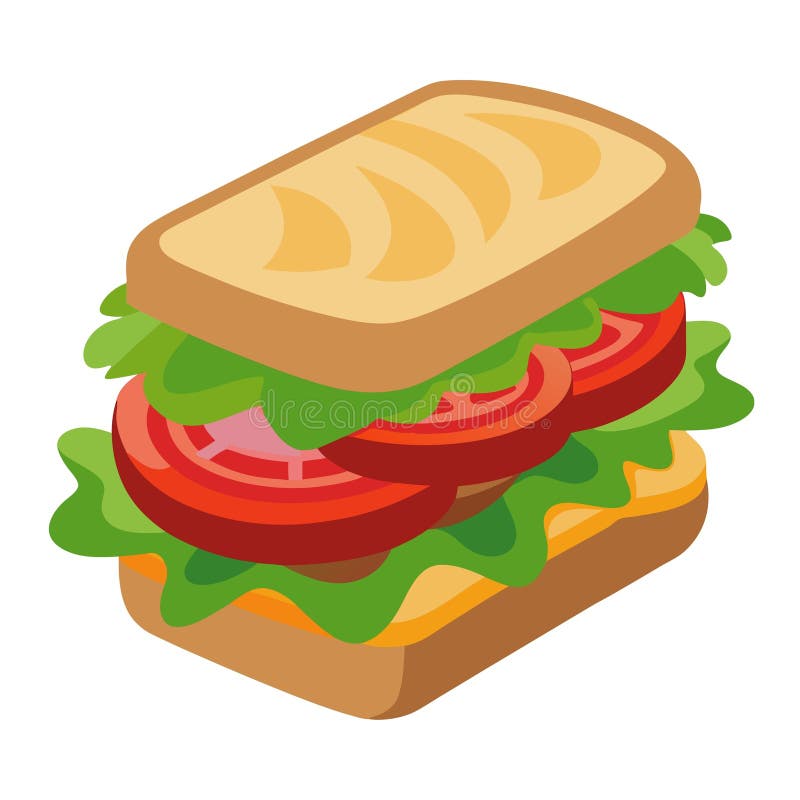 Bacon Lettuce Tomato Sandwich, Blt Stock Vector - Illustration of ...