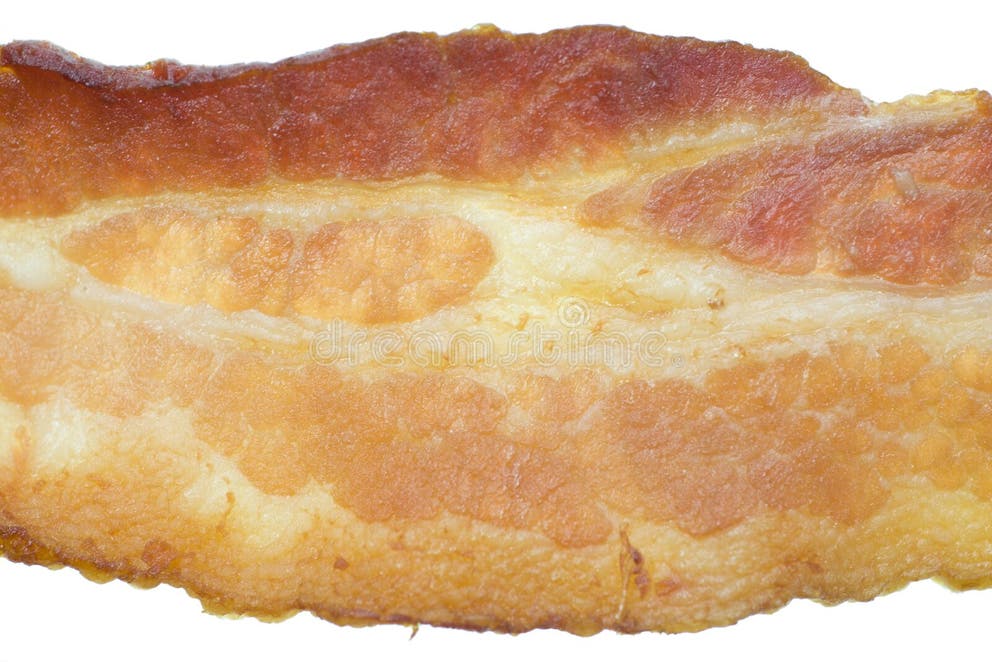 Bacon Macro stock photo. Image of muscle, fried, isolated - 8040336