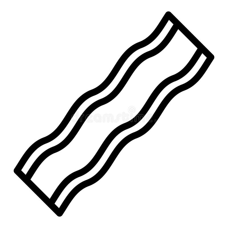 Bacon Pork Icon, Outline Style Stock Vector - Illustration of ...