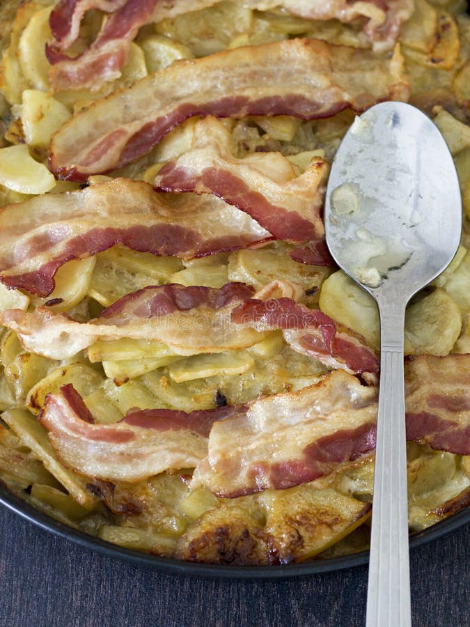 Bacon and Potato Bake stock image. Image of rustic, meal - 31040437