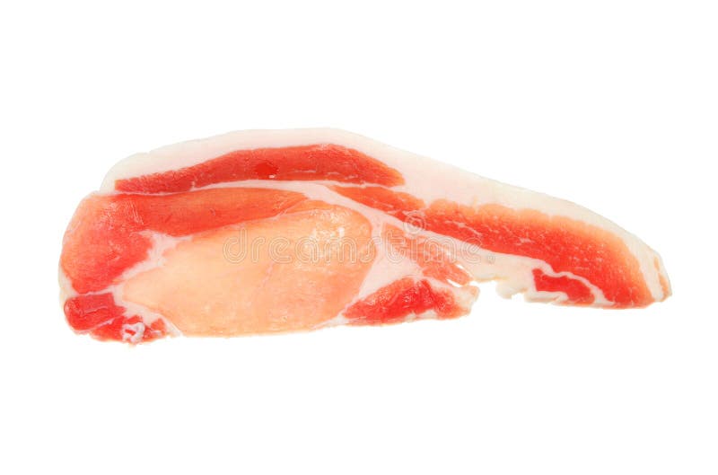 Bacon rasher stock image. Image of slice, isolated, white - 7075757