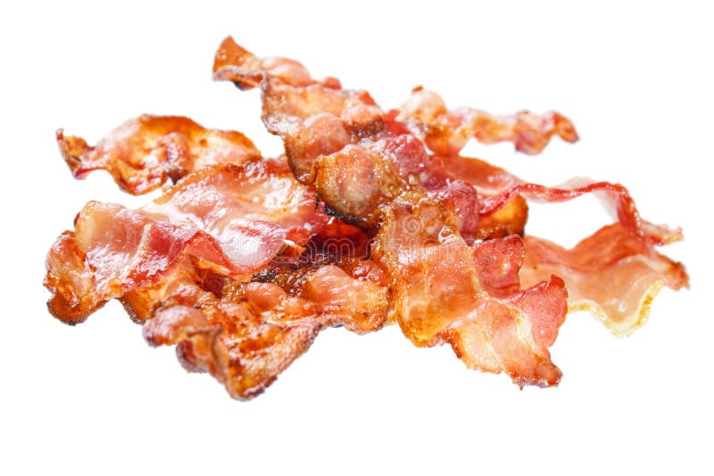 Raw Bacon Rashers stock image. Image of isolated, rind - 34975081
