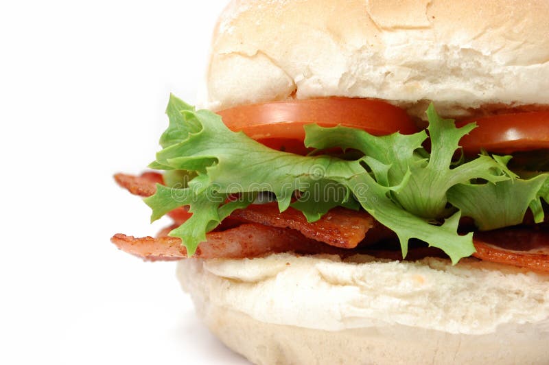 Bacon Bap or Roll Sandwich stock image. Image of macro - 33602689