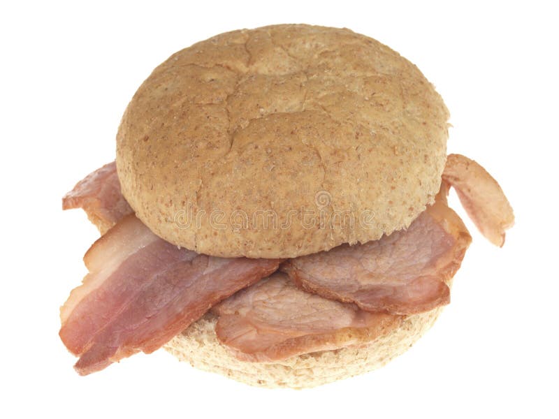Bacon Bap or Roll Sandwich stock image. Image of macro - 33602689