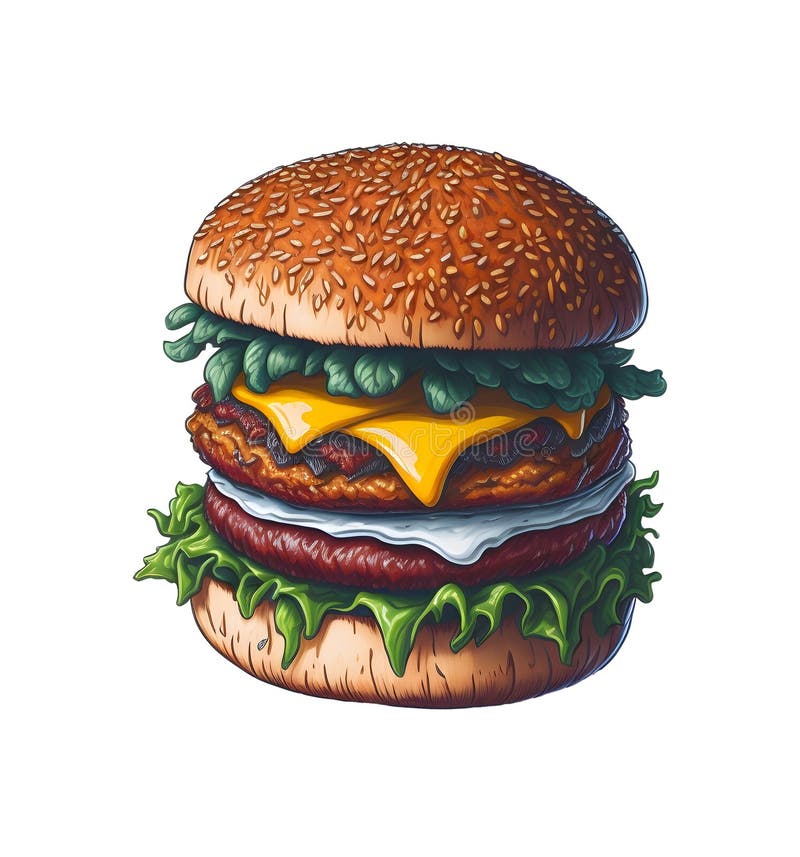 Bacon Sandwich Elements Hamburger Appetizing Colors Ham and Cheese ...