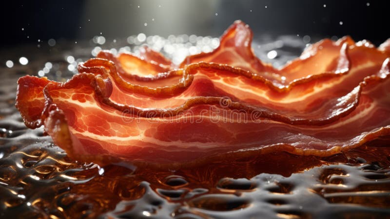 Hyper-realistic Bacon Art in Vray Tracing Style with High Tonal Range ...