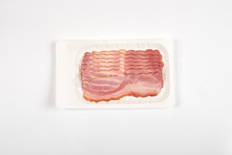 Packet of Bacon stock photo. Image of isolated, black - 17900326