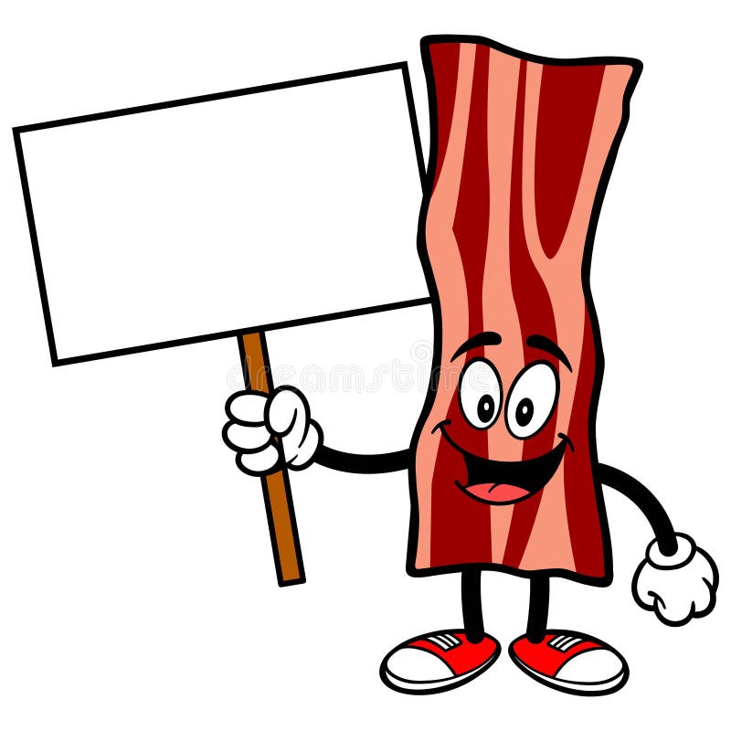 Bacon Strip Running stock vector. Illustration of unhealthy - 68748419