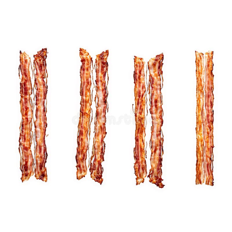 Bacon Strips with Crispy Texture Floating and Sizzling Food and ...