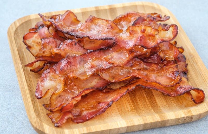 Bacon strips stock image. Image of rustic, bacon, roasted - 249396009